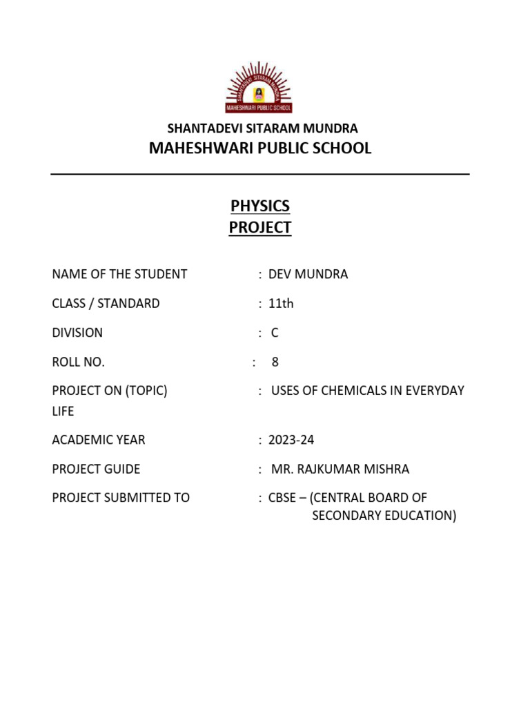 BST Project Front Page-1 | PDF