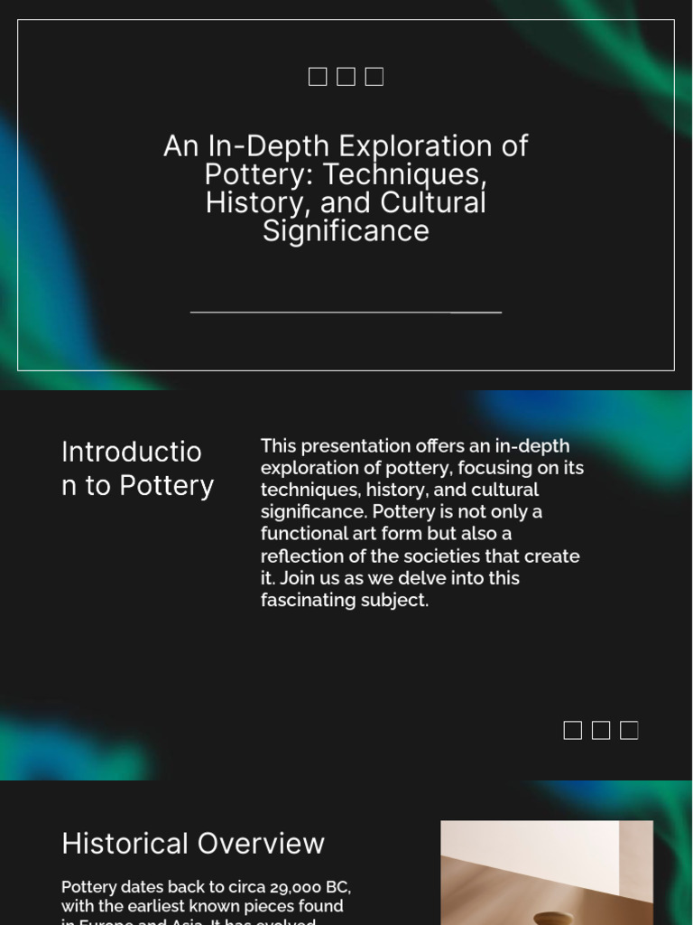 Slidesgo An in Depth Exploration of Pottery Techniques History and Cultural Significance ...