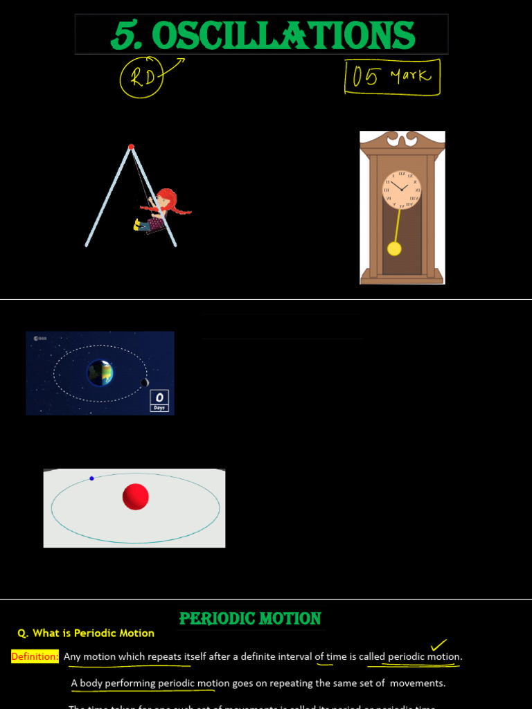 Oscillations One Shot | PDF | Oscillation | Pendulum