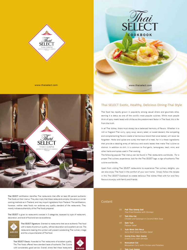 Thai Select Cookbook Author Thai SELECT | PDF | Thai Cuisine | Curry
