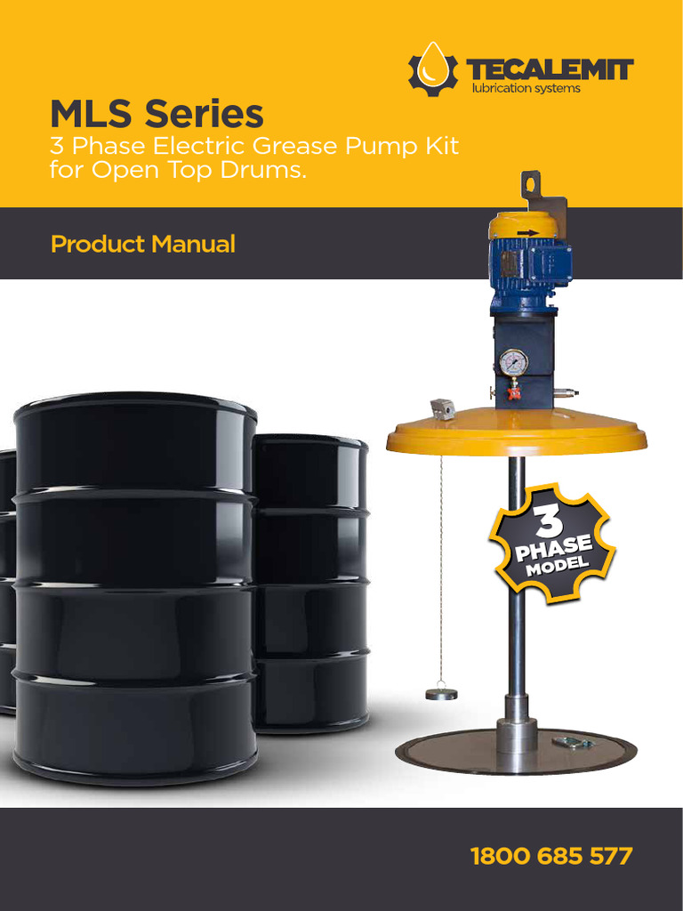 Tecalemit MLS Series Electric Grease Pump Manual-Ver4 | PDF | Pump | Valve