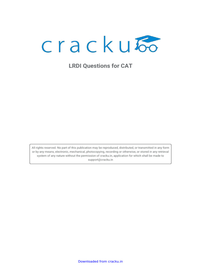 CAT LRDI Practice Questions | PDF | Banks