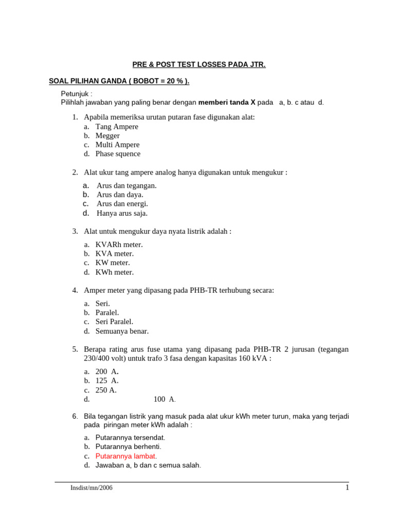 Pre & Post + JWB Losses | PDF