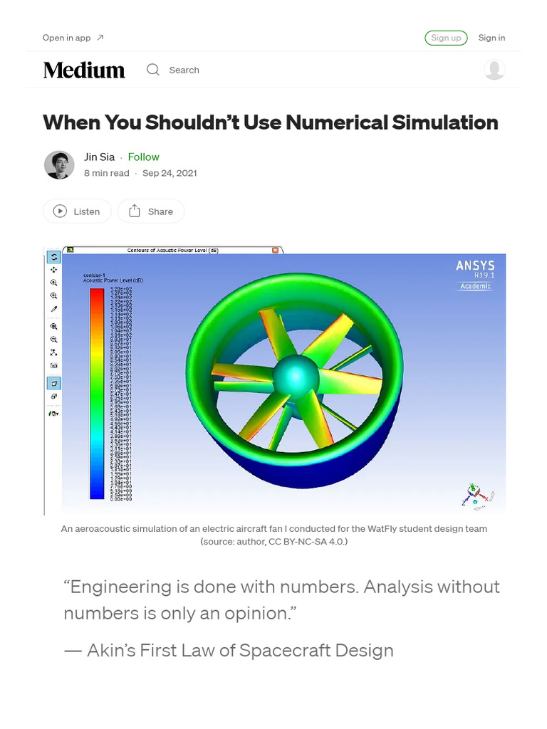 When You Shouldn’t Use Numerical Simulation | PDF | Simulation | Lift ... When You Shouldn’t Use Numerical Simulation | PDF | Simulation | Lift ...