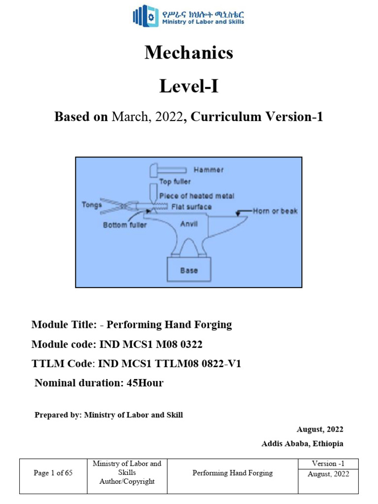 M08 Perform Hand Forging | PDF | Forge | Forging