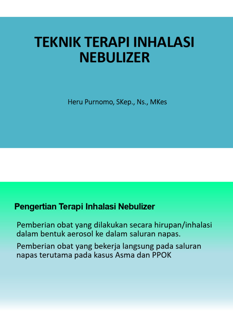 Terapi Inhalasi Nebulizer | PDF