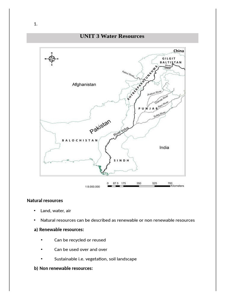UNIT 3 Water Resources | PDF | Indus River | Dam
