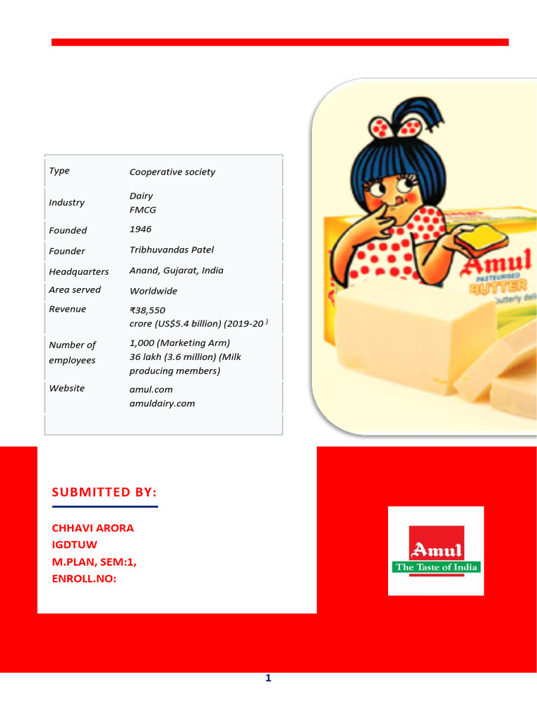 Chhavi Arora Assignment 3 - Amul | PDF | Dairy