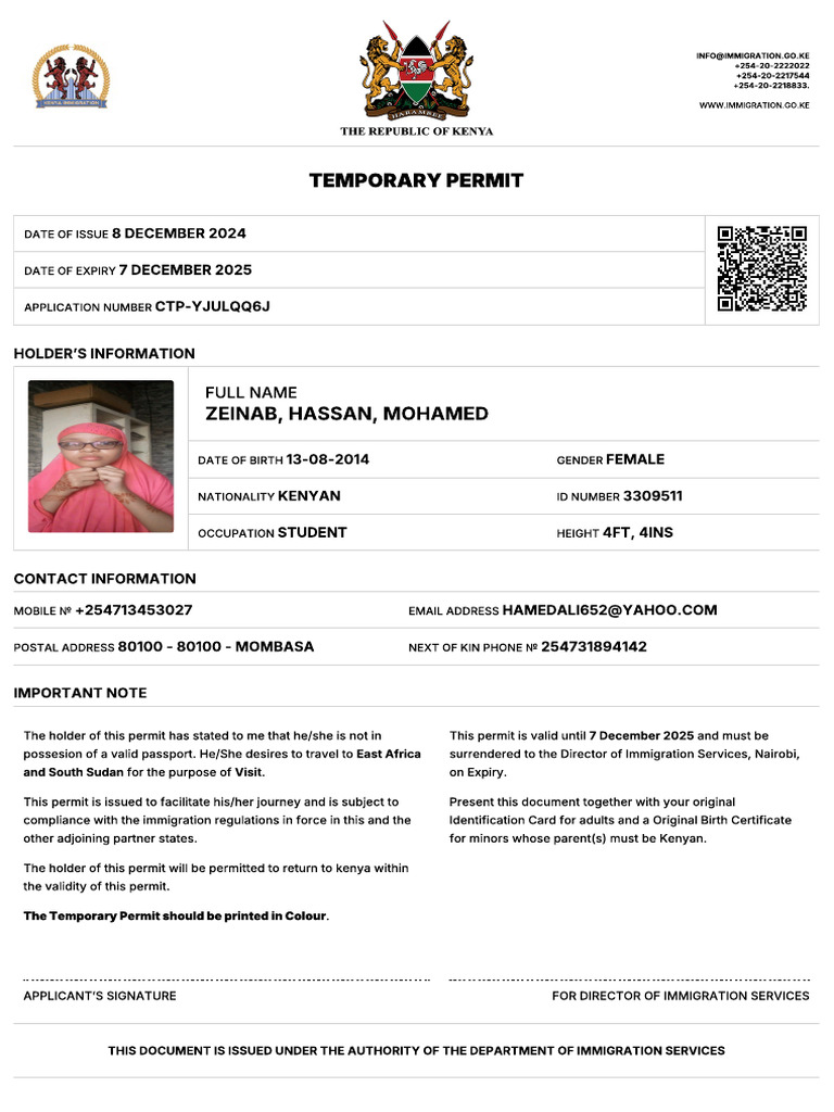 CTP Yjulqq6j Temporary Permit | PDF