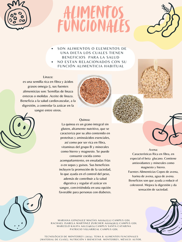 Tema 8. Alimentos Funcionales | PDF | Alimentos | Nutrición