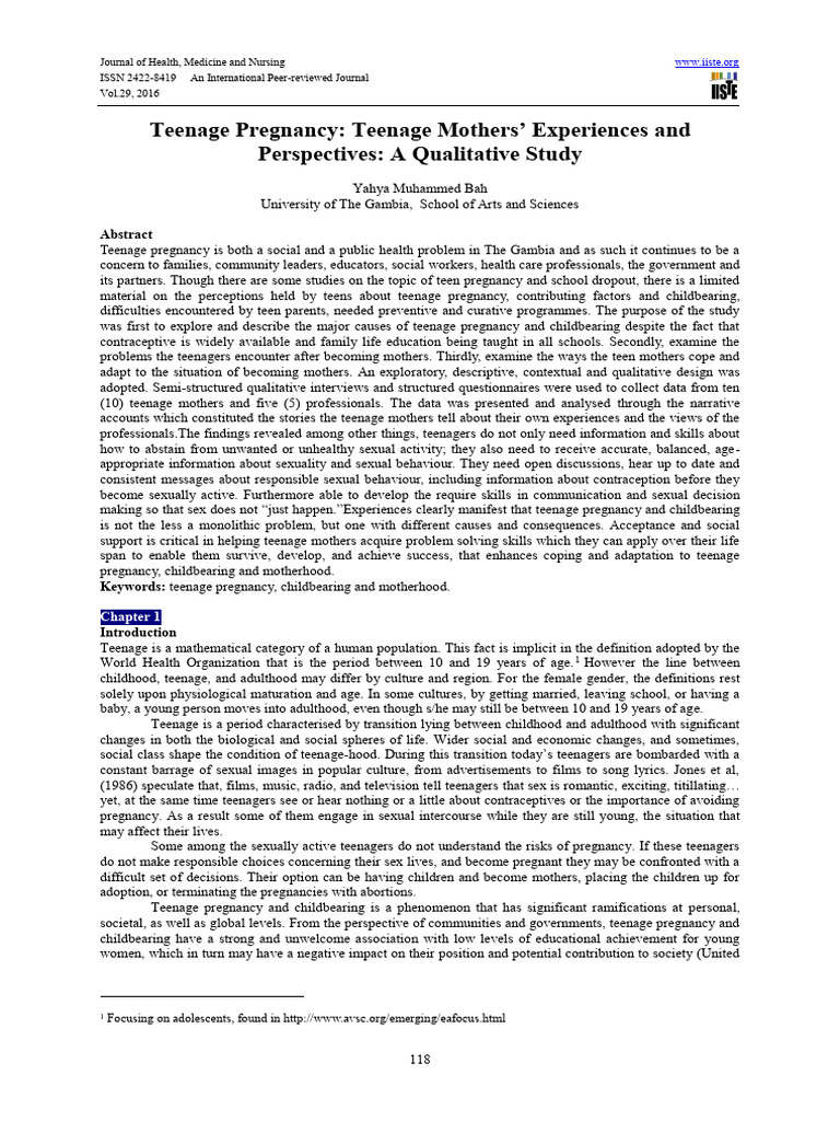 234691891 | PDF | Teenage Pregnancy | Adolescence