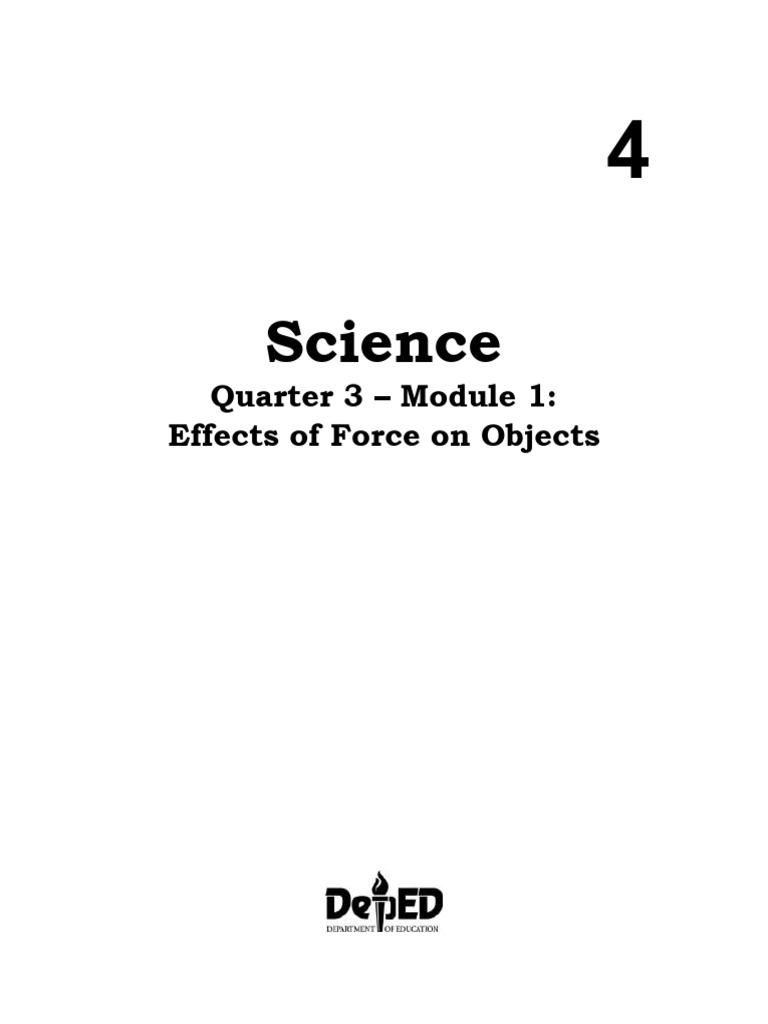 Effects of Force on Objects for Grade 3 | PDF | Force