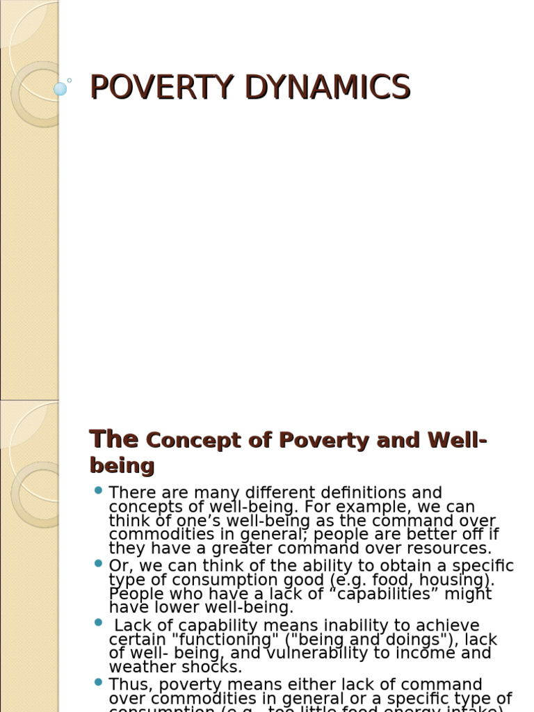Poverty Dynamics (1) (Autosaved) | PDF | Poverty | Poverty & Homelessness