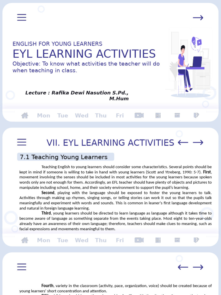 EYL Learning Activities | PDF | Teachers | Learning