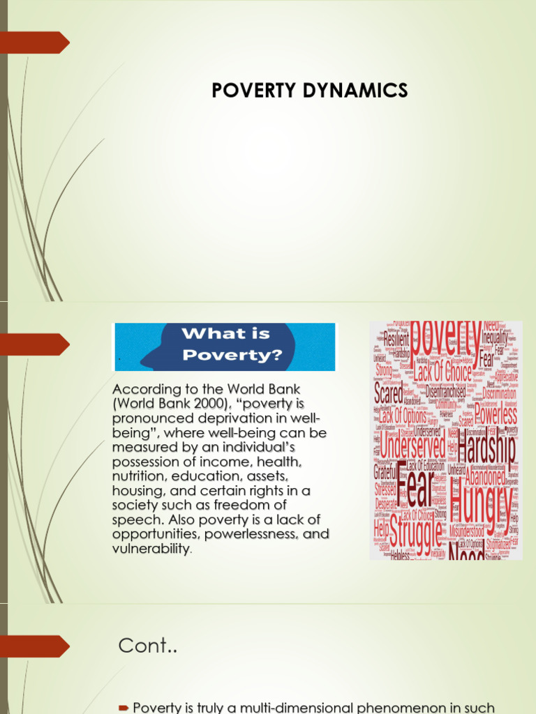 Poverty Dynamics | PDF | Poverty | Poverty & Homelessness