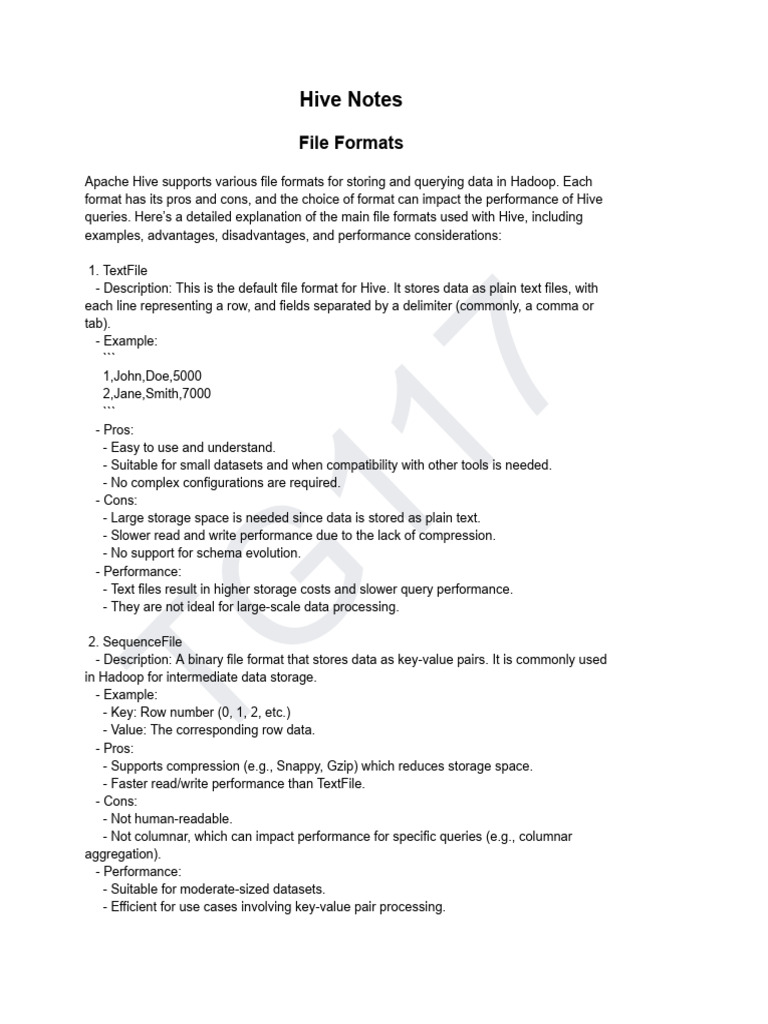 Hive Notes (1) | PDF | Data Compression | Apache Hadoop