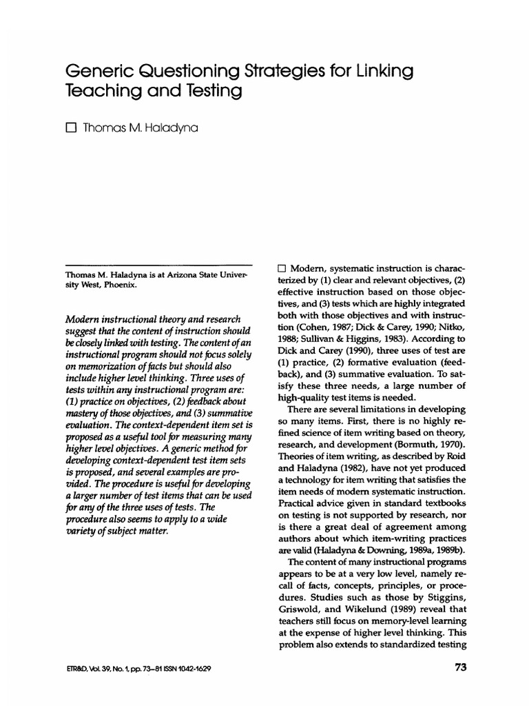 Haladyna Mkale | PDF | Statistics | Effect Size