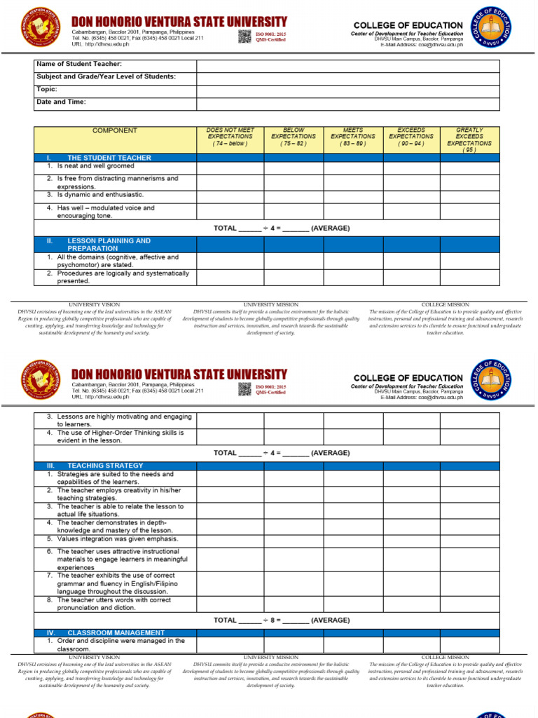 Evaluation Tool For Local Demonstration (2024) | PDF | Teachers | Learning