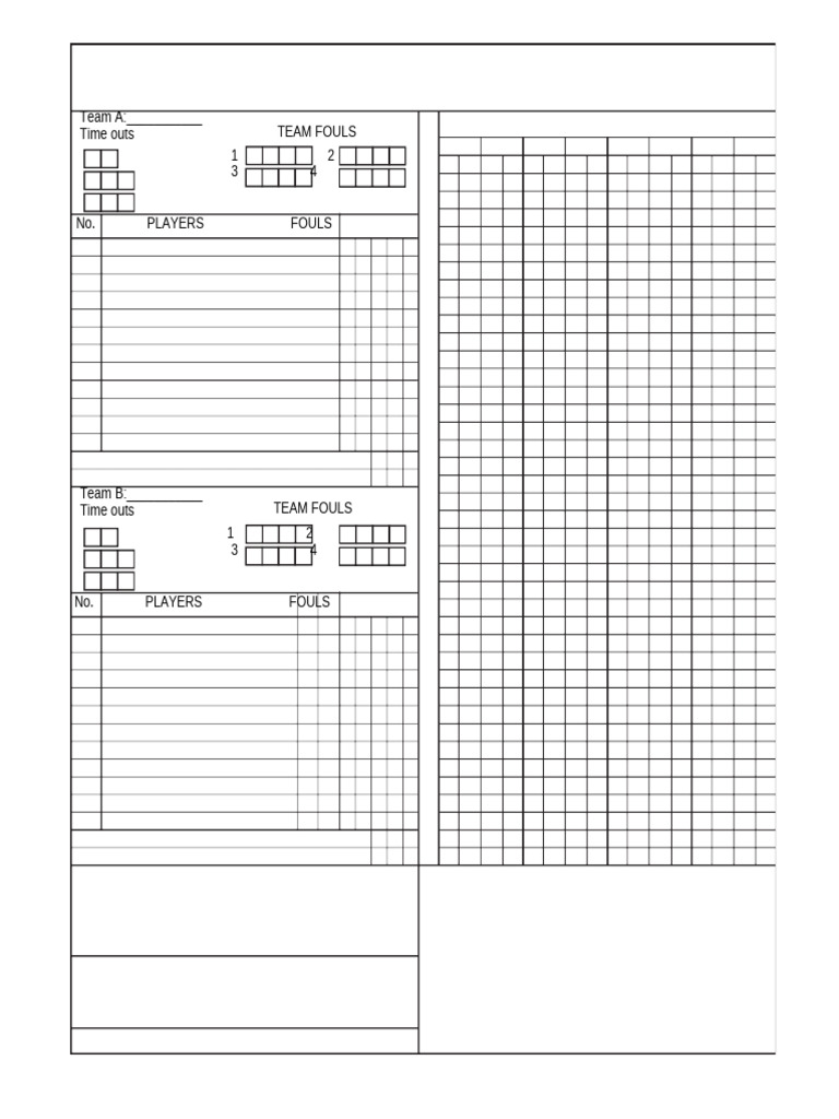 FIBA Scoresheet | PDF