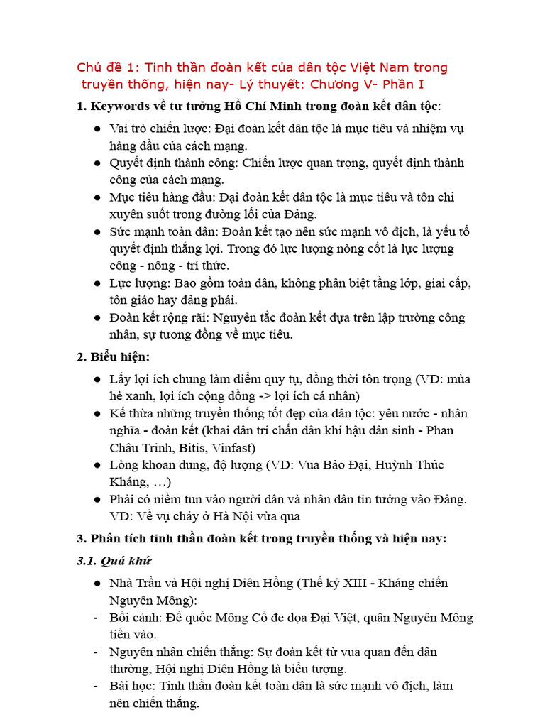 (TTHCM) Ôn Thi - N I Dung Chính | PDF