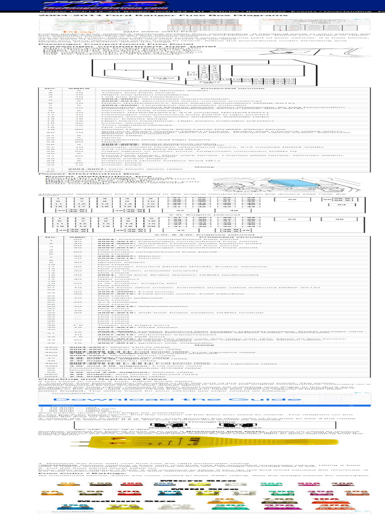 2004-2011 Ford Ranger Fuse Box Diagrams - The Ranger Station | PDF