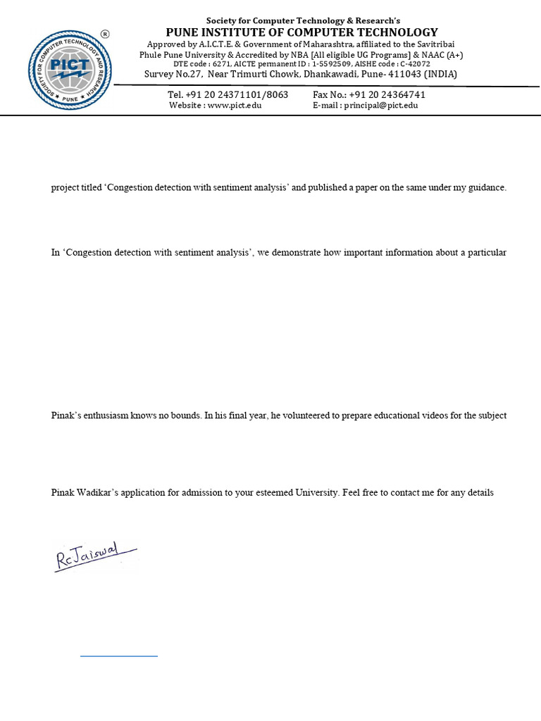 Pinak LoR Final (1) | PDF | Computer Science | Computing