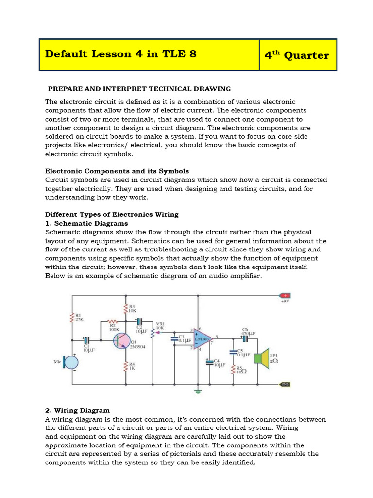 Technical Drawing & Circuit Symbols | PDF | Electronic Circuits ...