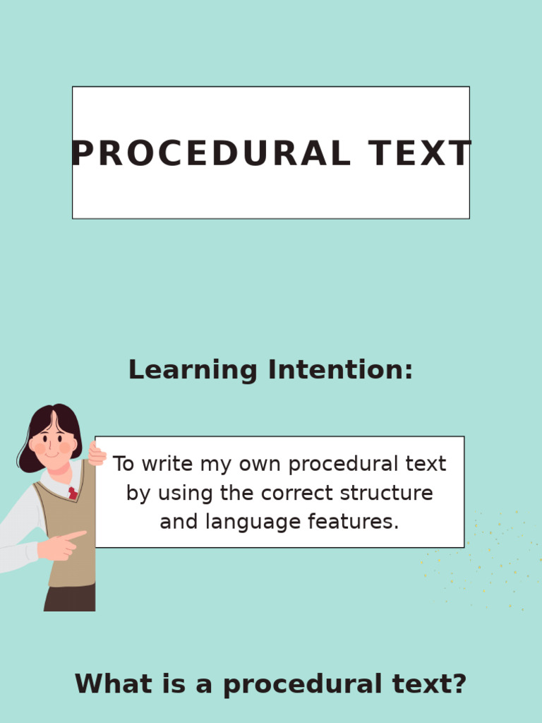 Colorful Bold Procedural Text Writing Presentation | PDF
