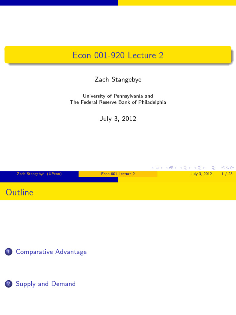 ECO 001 Lecture 2 | PDF | Economic Equilibrium | Supply (Economics) ECO 001 Lecture 2 | PDF | Economic Equilibrium | Supply (Economics)