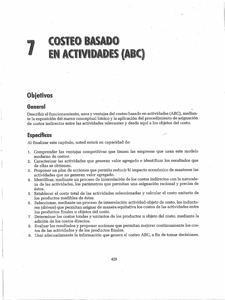 Teoría Costeo ABC | PDF