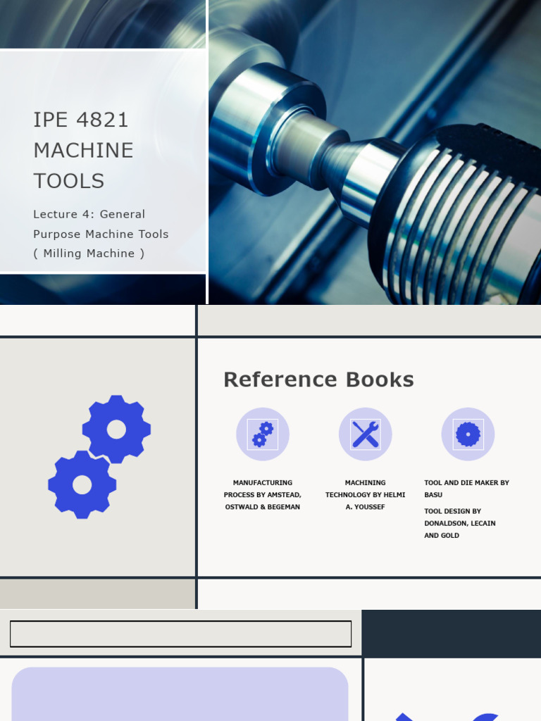 Lecture 04_Milling Machines | PDF | Machining | Metalworking