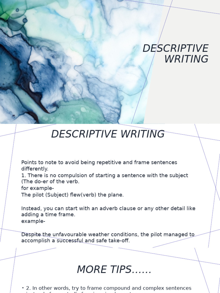 Descriptive Writing | PDF