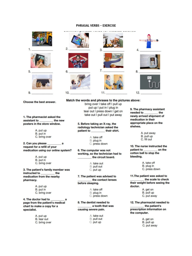 PHRASAL VERBS - EXERCISE | PDF
