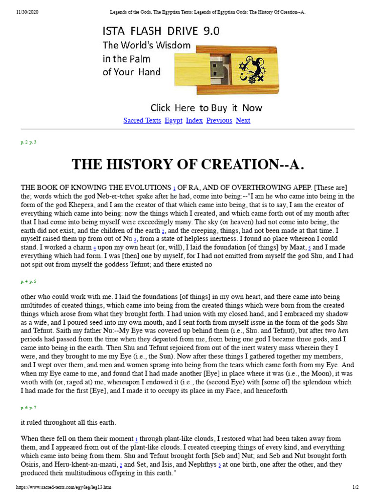 The Book of Knowing The Transformations of Ra and of Overthrowing Apep | PDF | Egyptian ...