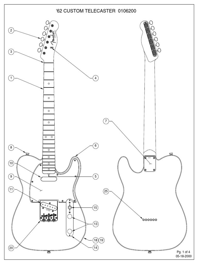 Fender-American-Vintage-Reissue-62-Custom-Telecaster-Service-Manual ...