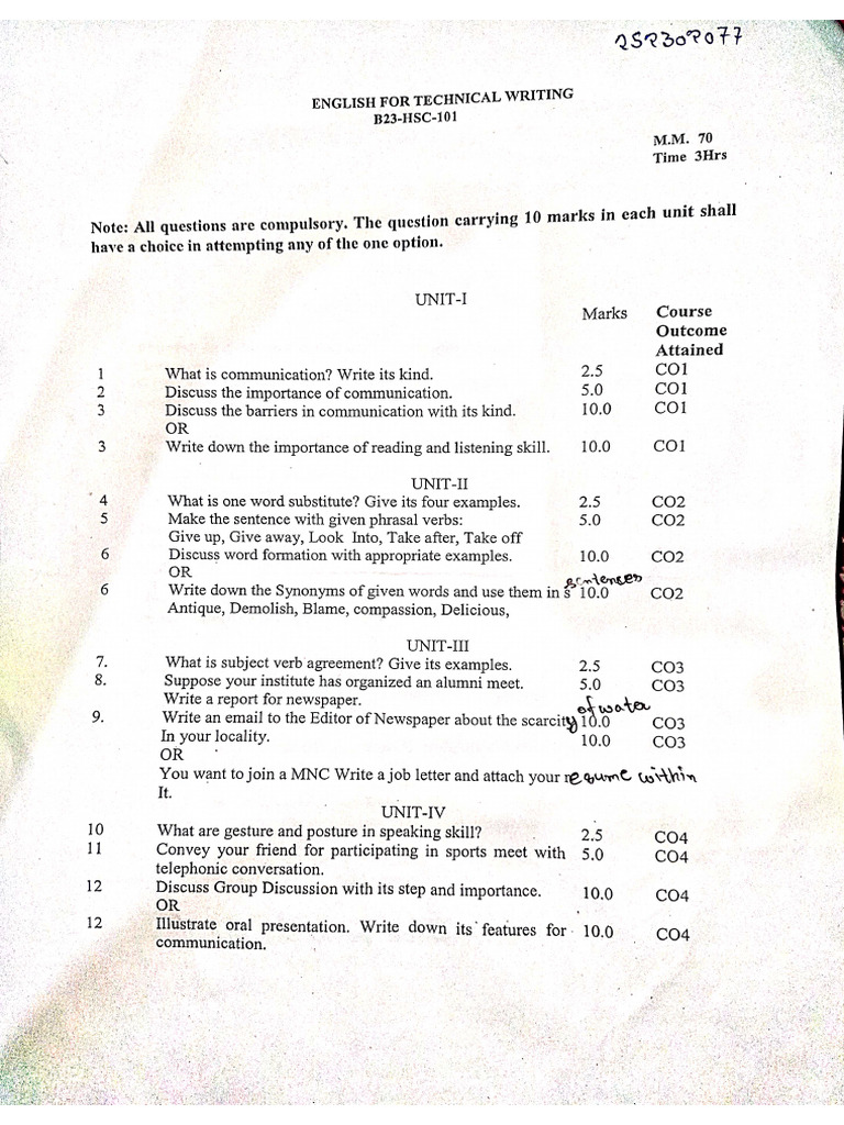 2nd Sem 2024 Paper | PDF