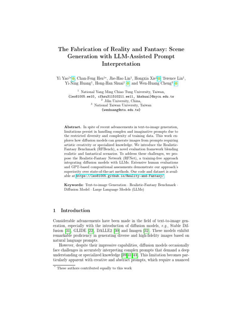 The Fabrication of Reality and Fantasy Scene Generation With LLM ...