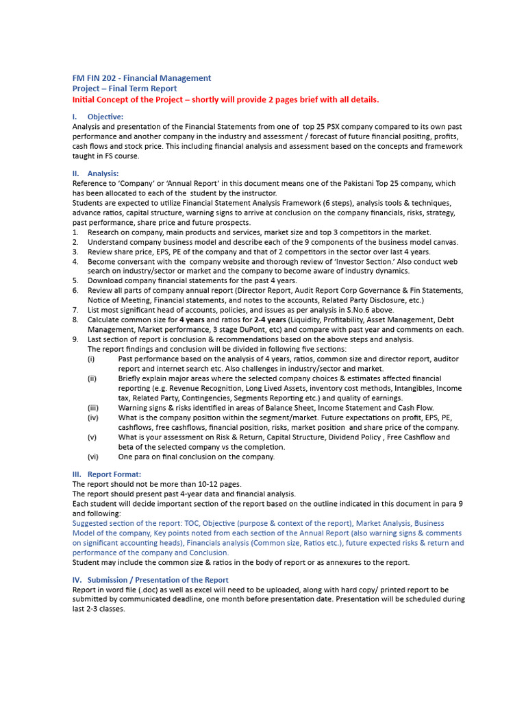 FM FIN 202 Final Report Top 25 Company Fall 2024 PDF | PDF | Free Cash Flow | Business