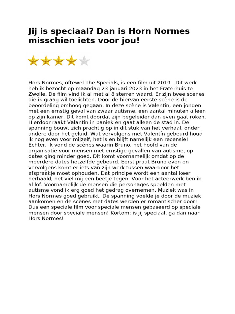 Recensie Horn Normes | PDF