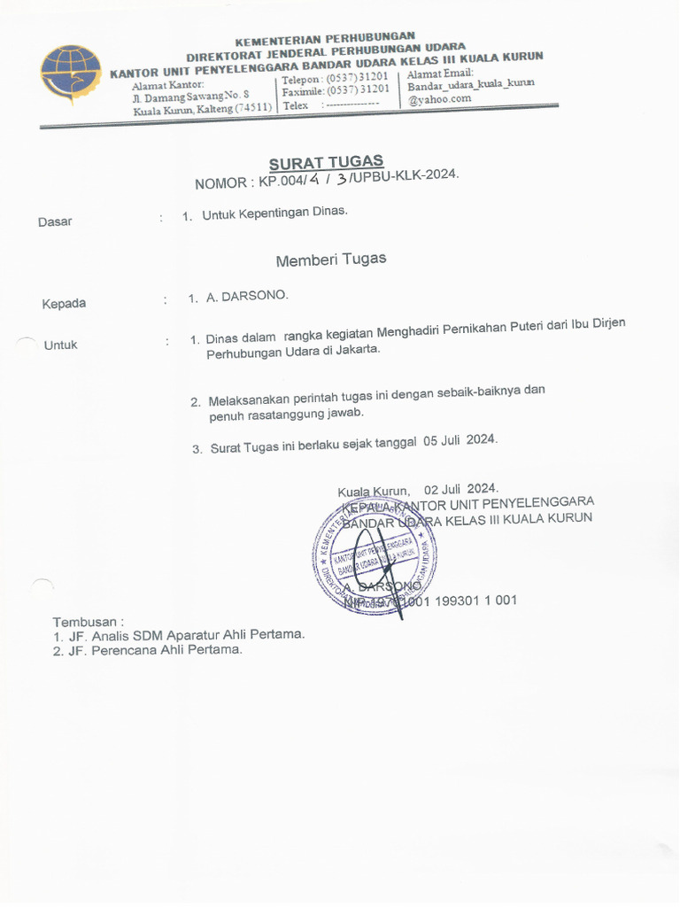 Dokumen Surat-Surat Dinas Juli 2024 | PDF