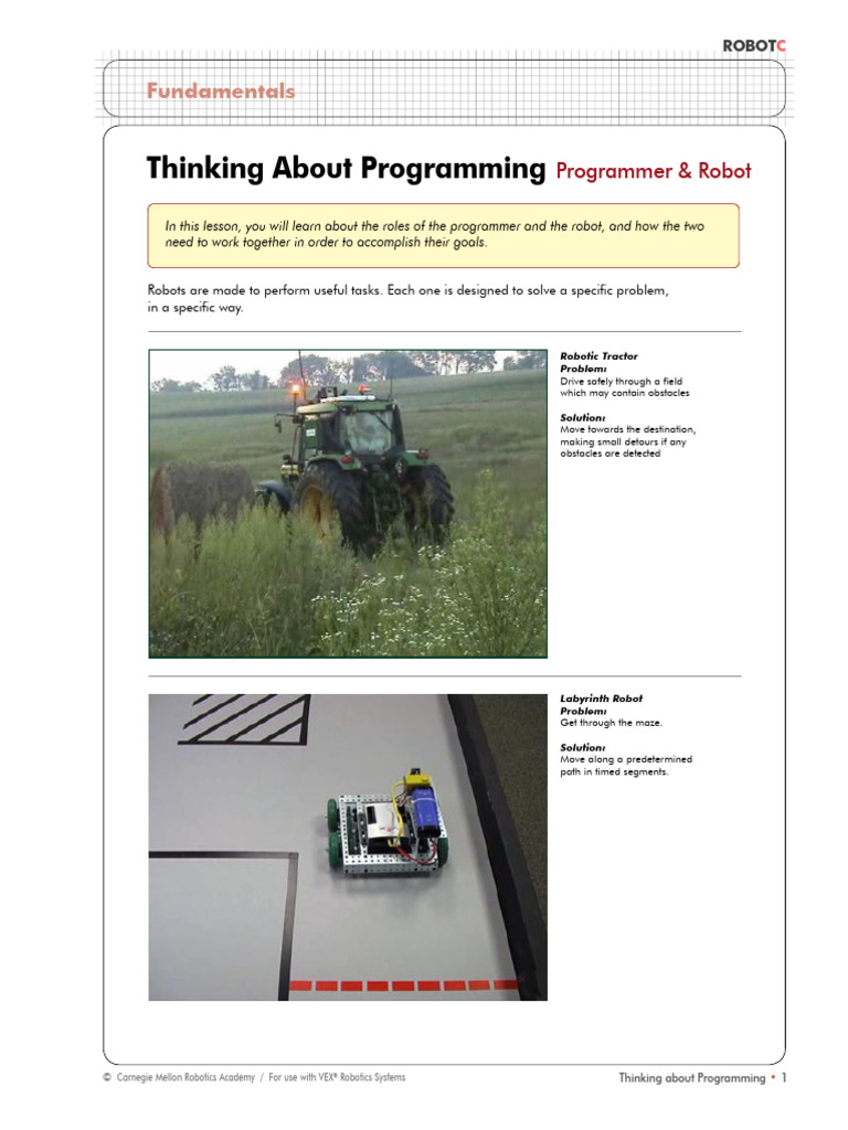 AA Fundamentals - Thinking VEX | PDF | Robotics | Robot
