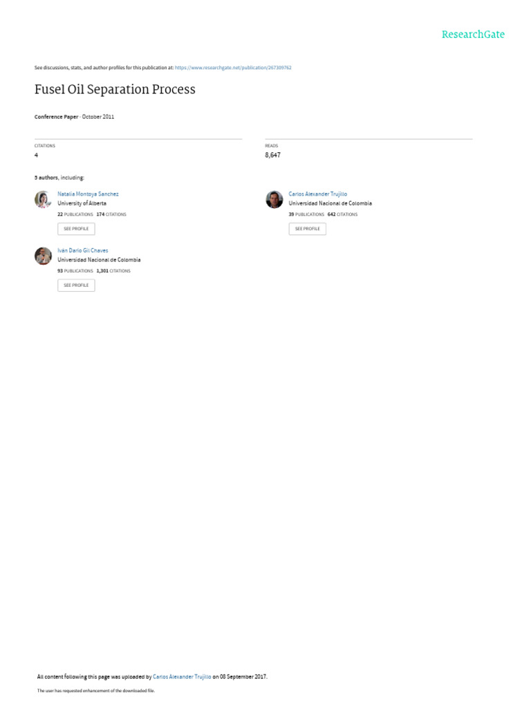 FuselOilSeparationProcess Extendedversion | PDF | Chemistry | Physical ...