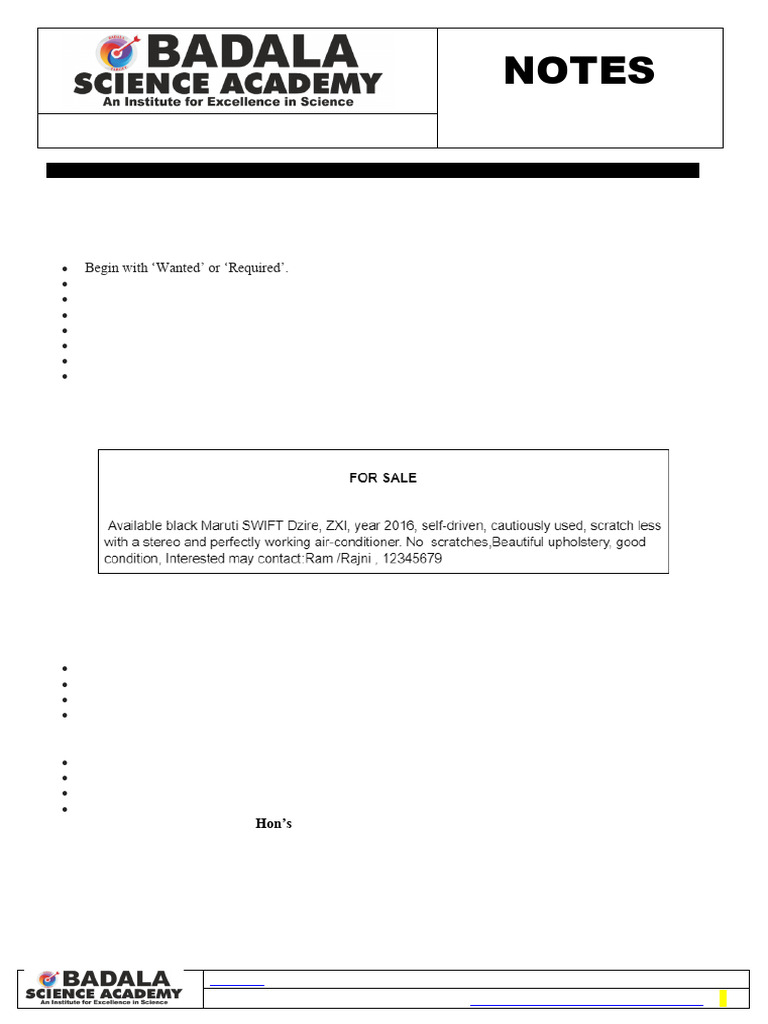 Class-XI English-Creative Writing Revision | PDF | Poetry