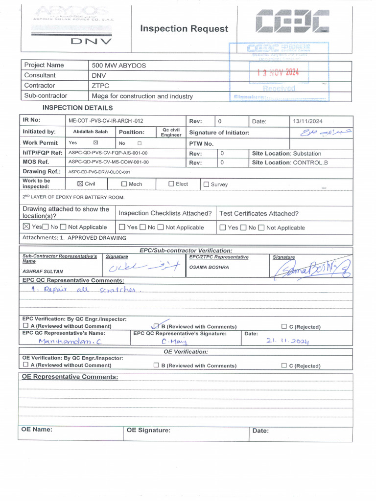 Me Cot Pvs Cv Ir Arch 012 00 | PDF