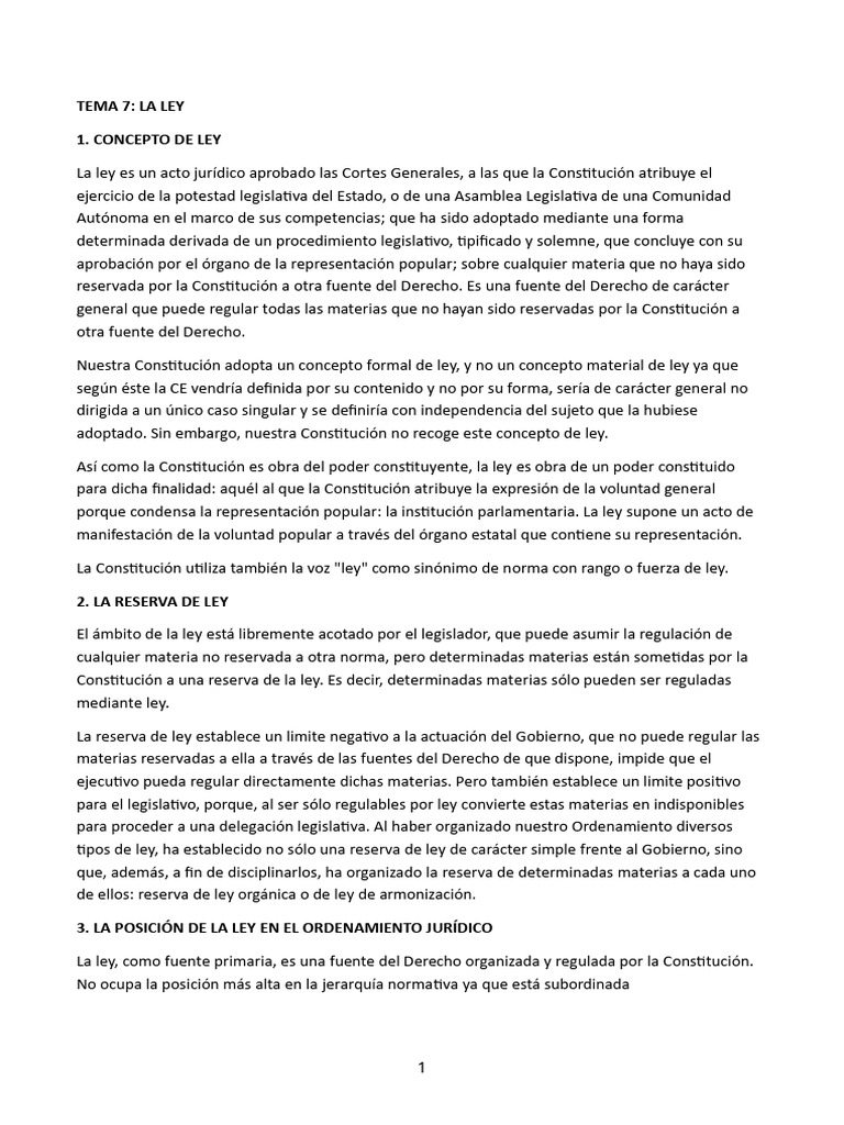 Concepto y Rol de la Ley en España | PDF | Ley de la Unión Europea | Regulación