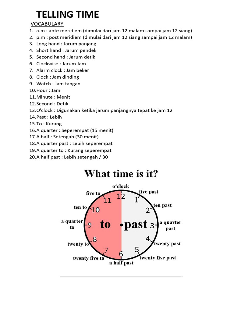 Materi TELLING TIME | PDF
