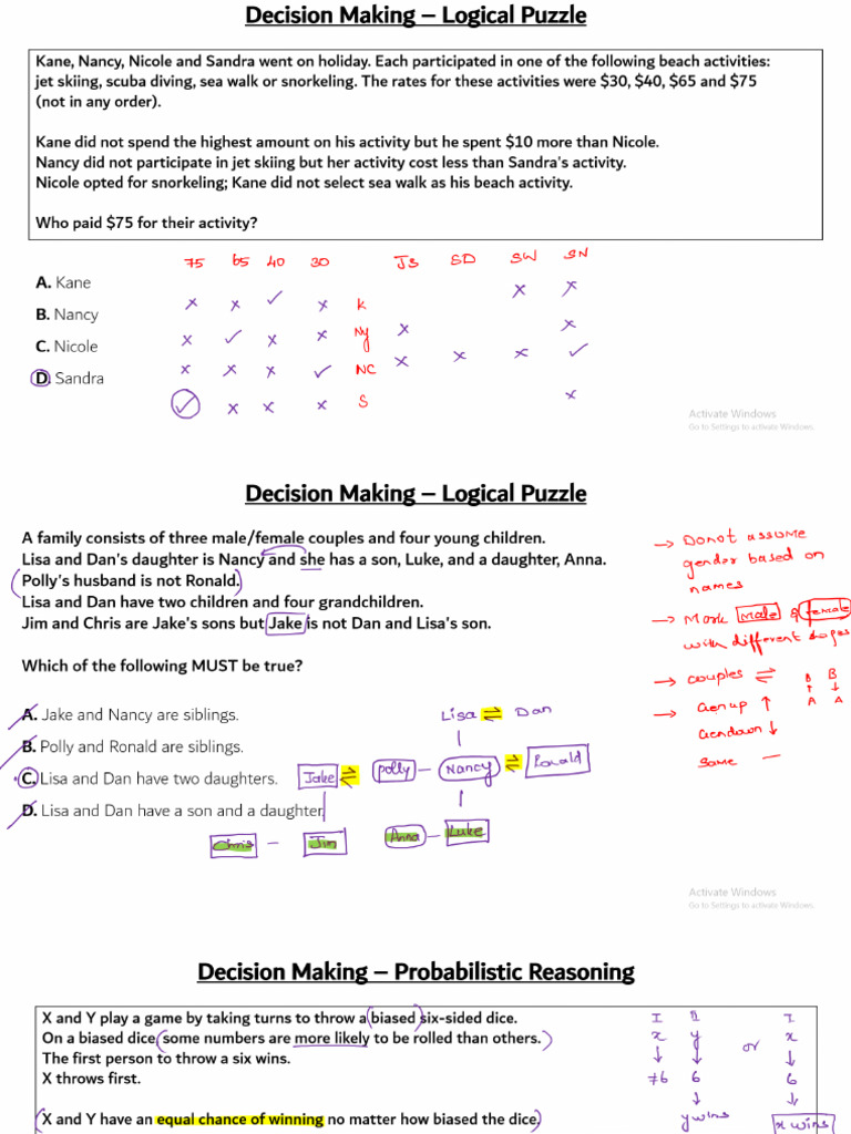 UCAT DM Notes Aug 18 | PDF