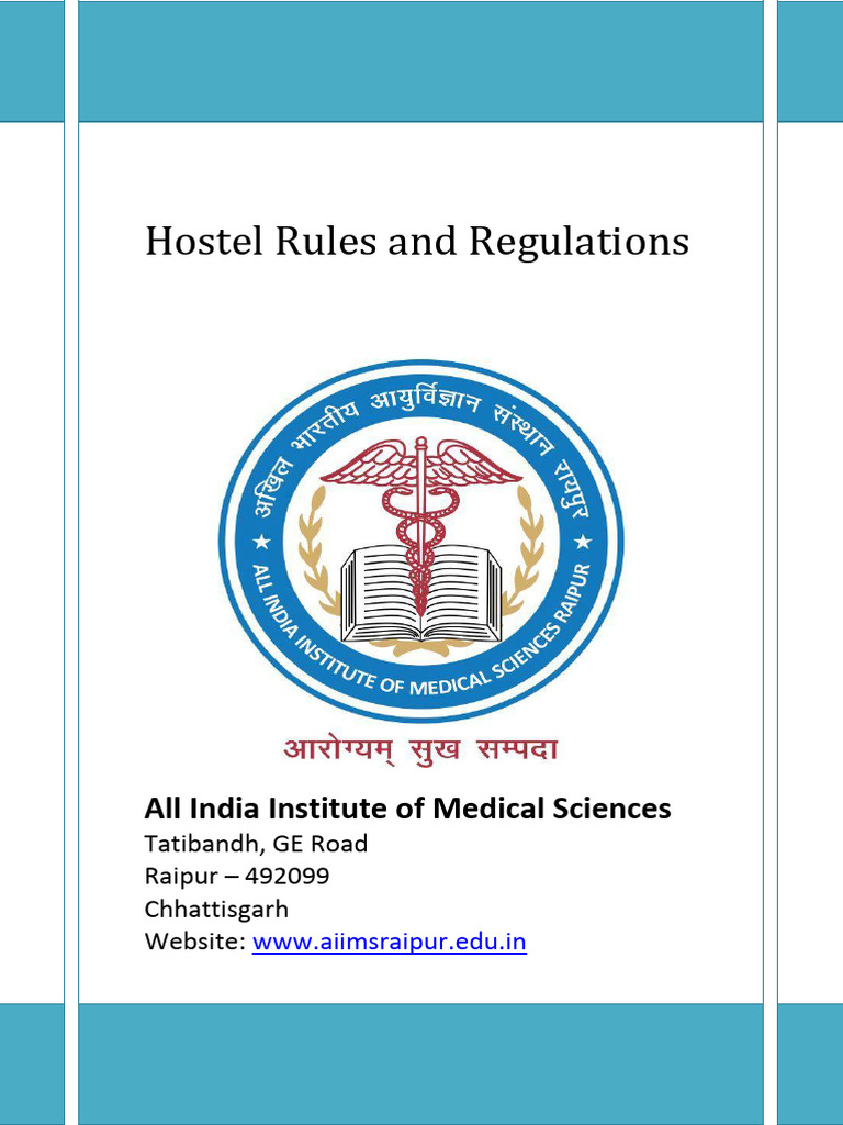 AIIMS Raipur Hostel Guidelines | PDF