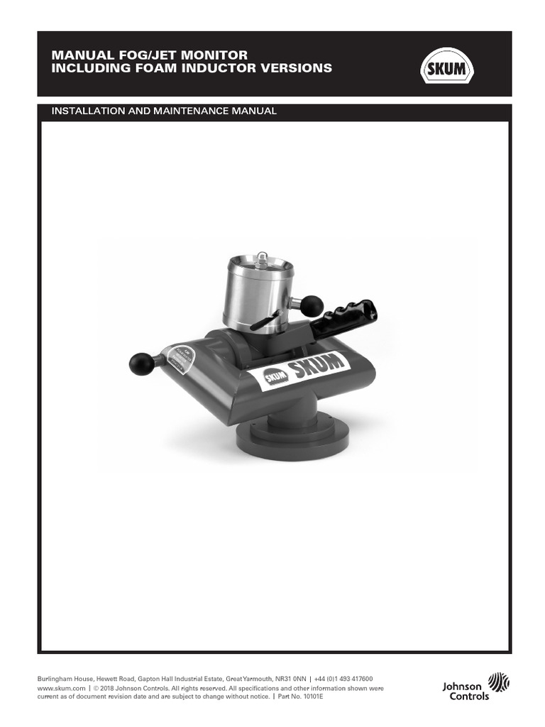 Manual Fog/Jet Monitor Guide | PDF | Legal Liability | Nozzle