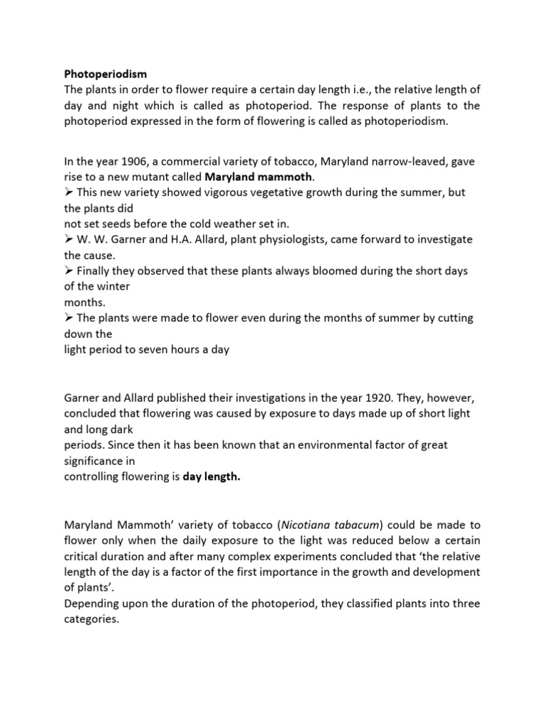 Photoperiodism | PDF | Plants | Botany